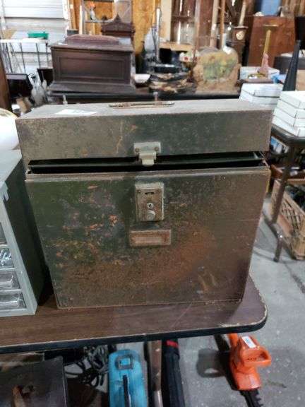 Antique Metal File Keeper With Radio Service Men's Association ...