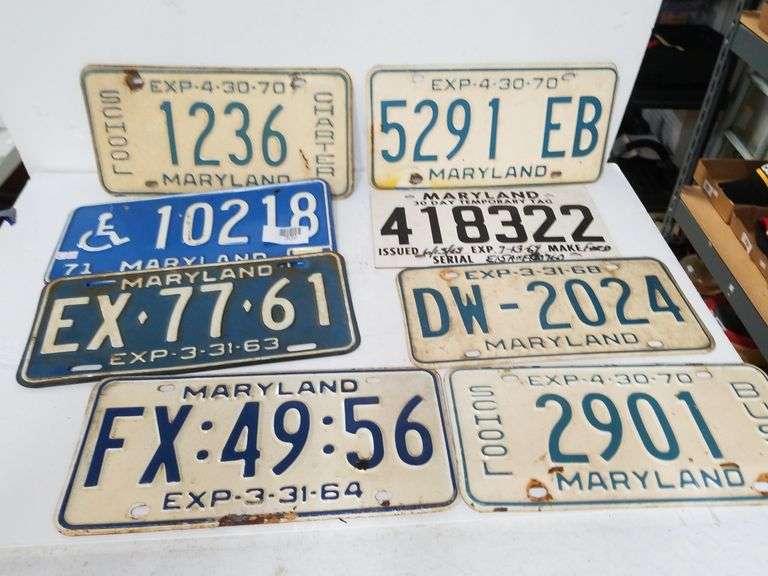 Maryland Old License Plates - Trice Auctions