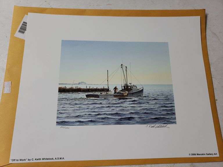 2006 Off To Work Print Signed And Numbered By Artist Keith Whitlock ...