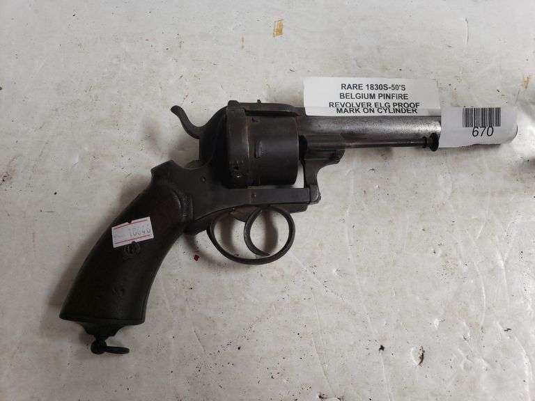 Rare 1830's-1850's Belgian Pinfire Revolver - Marked *Subject to FFL ...