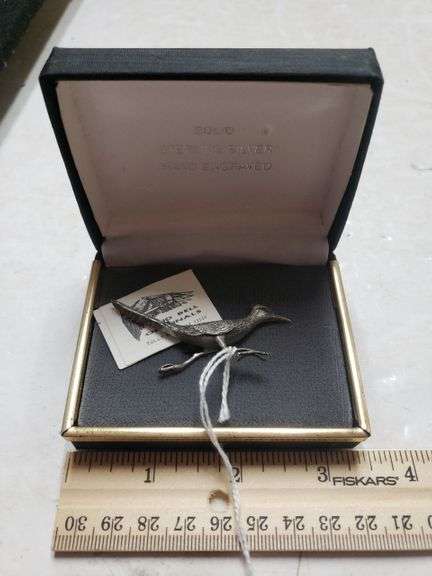 Sterling Silver Road Runner Pin By : Sid Bell - Trice Auctions