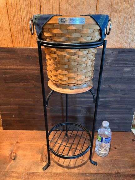 Longaberger Plant Stand/ Wine Cooler With Basket & Plastic Liner ...