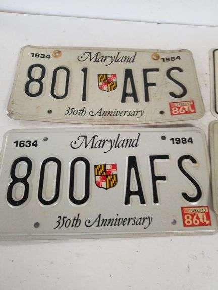 Old Maryland License Plates - Trice Auctions