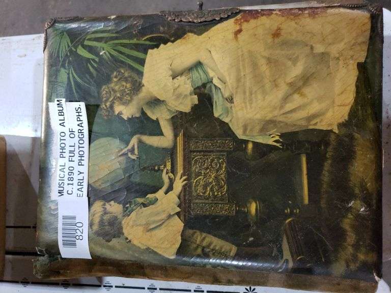 Antique Musical Photo Album With Pictures. Circa 1890s - Trice Auctions