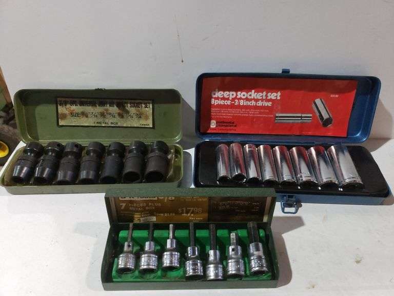 Impact Socket Set, Continental International Deep Socket Set And S-K Tools Socket Set - Trice ...