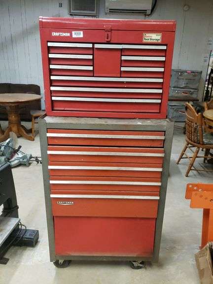 Craftsman Upright Tool Box With Contents - Trice Auctions
