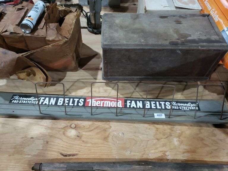 Vintage Thermold Fan Belt Display Rack - Trice Auctions