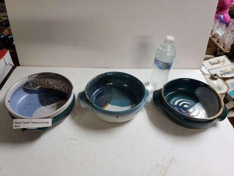 Smith Pottery Bowls Signed - Trice Auctions