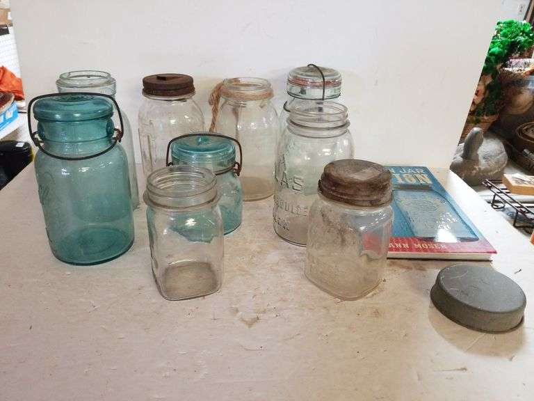Assorted Mason Jars(some With Clip Tops), Mason Jar Nation Book - Trice ...
