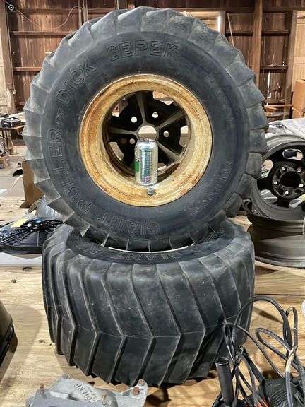 Lawn Mower Pulling Tire & Rims 26 x 12.00-12 - Trice Auctions
