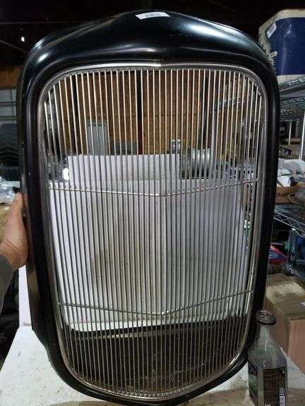 1932 Ford Coupe Metal Grill Shell With Insert - Trice Auctions