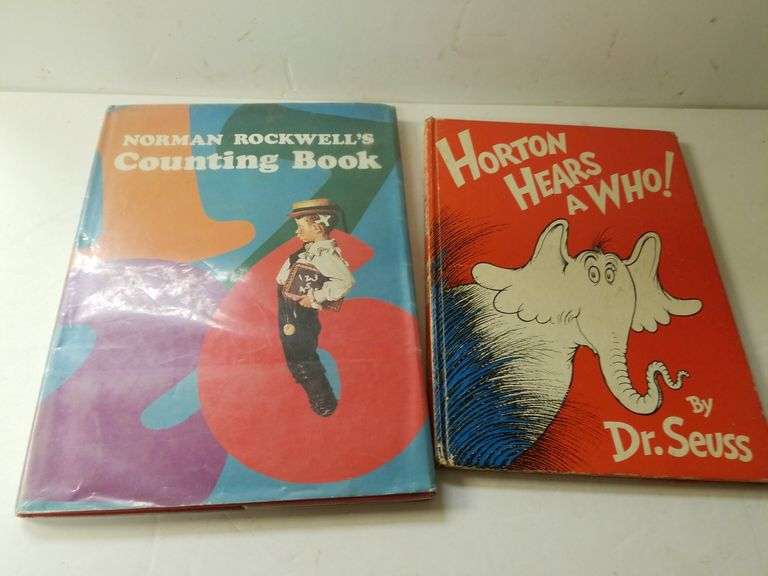 Two Children's Books, Norman Rockwell Counting Book And Horton Hears A ...