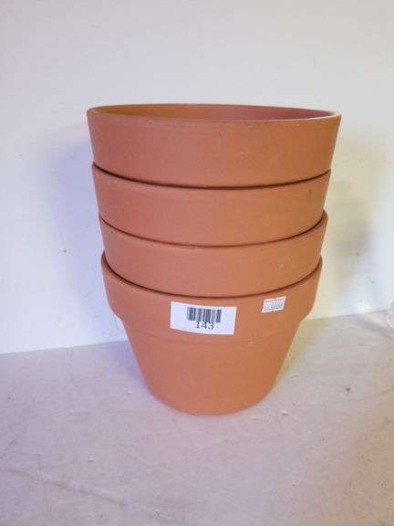 Lot Of 4 Terra Cotta Azalea Pots 8.3 Inch, New - Trice Auctions