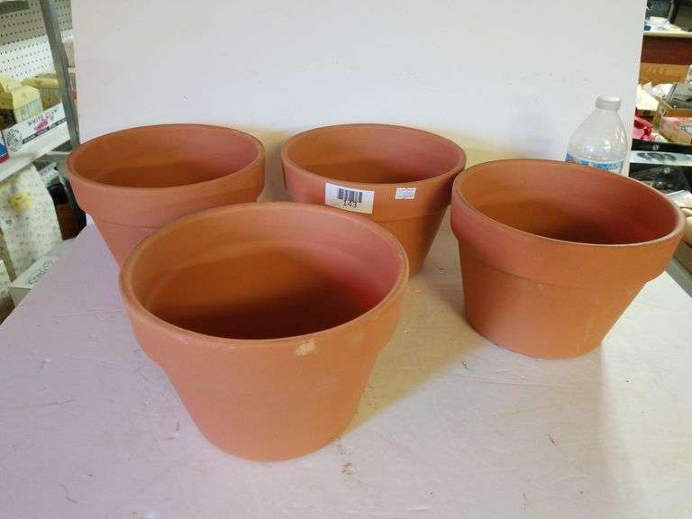 Lot Of 4 Terra Cotta Azalea Pots 8.3 Inch, New - Trice Auctions