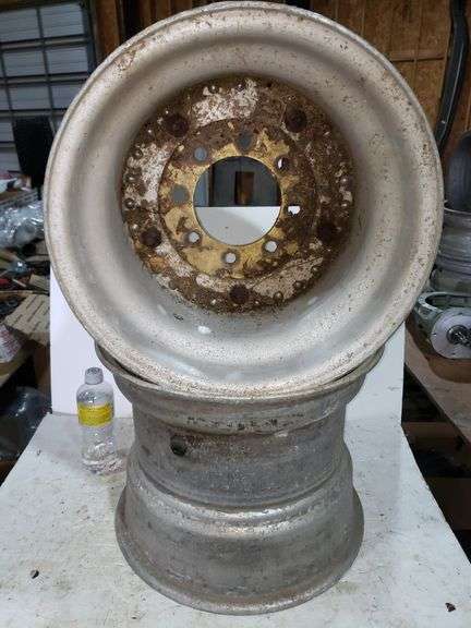 2- 15 Inch Dirt Track Wheels With Interchangeable Centers - Trice Auctions