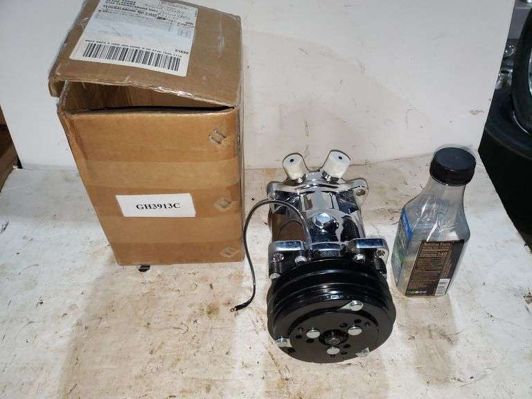 New Polished Aluminum Ac Compressor - Trice Auctions