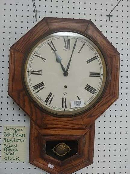 Antique Seth Thomas Regulator Wall Clock - Trice Auctions