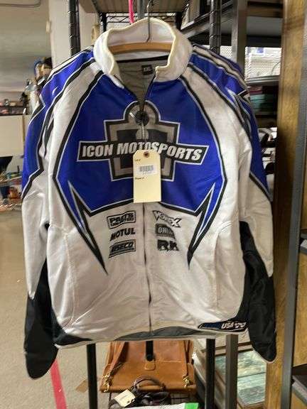 Men’s ICON Motorsports Motorcycle Racing Jacket - XXL - Trice Auctions