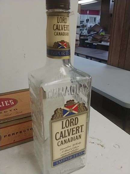 Cigar Boxes, Lord Calvert Bottle - Trice Auctions