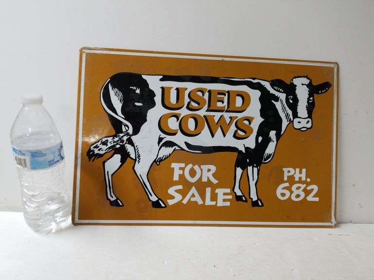 Cow Tin Signs, Hershey's Chocolate Milk 16 X 11 & Used Cows For Sale 17 ...