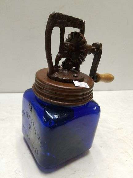 Cobalt Blue Dazey Churn - Trice Auctions