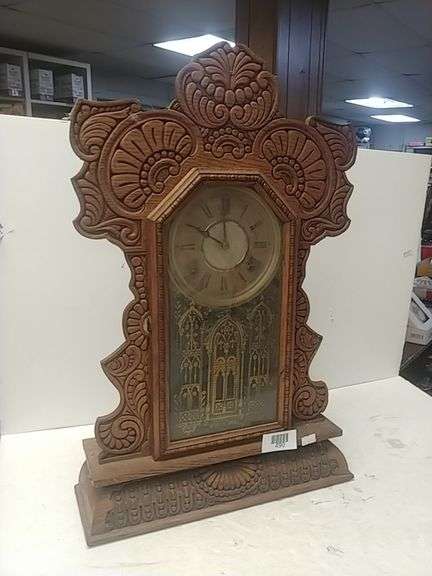 Gingerbread Like Kitchen Clock By E. Ingraham - Trice Auctions
