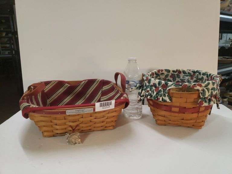 (2) Longaberger Baskets - 2005 Silver Bells & 1994 Jingle Bell - Trice ...