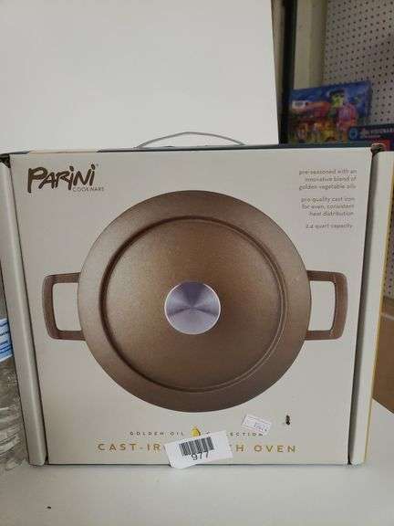 (2) NEW Parini Golden Oil Collection Dutch Ovens - 2.4 Qt & 3.2 Qt ...