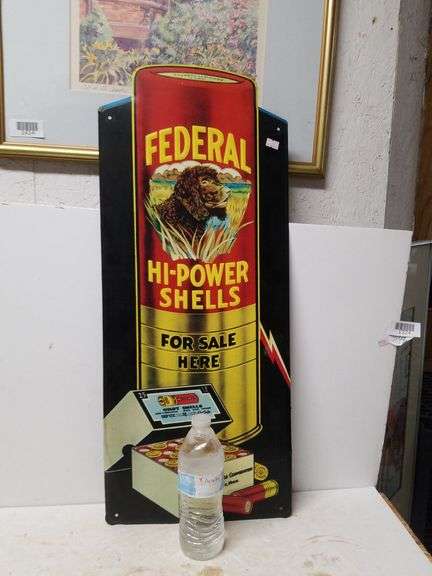 Federal High Power Shells Sign - Trice Auctions