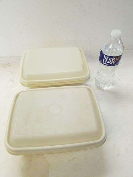 Two Tupperware Containers With Lids - Trice Auctions