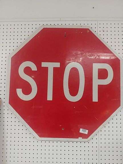 Stop Road Sign - Trice Auctions
