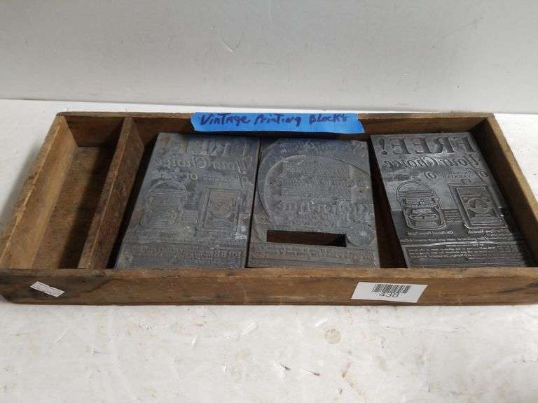 Vintage Printing Blocks - Trice Auctions