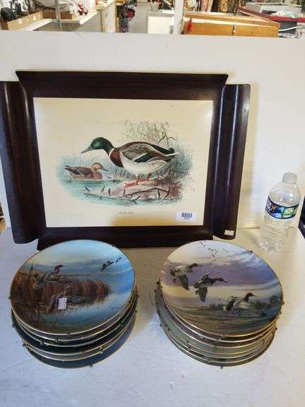 Mallard Tray, 14 Decorative Waterfowl Art Plates By David Maass - Trice ...