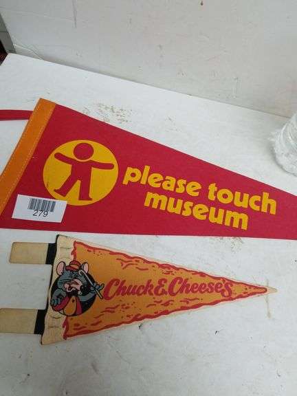Two Small Felt Souvenir Flags - Chuck E. Cheese And Please Touch Museum ...