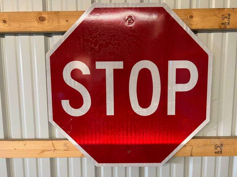 Full Size Metal Stop Sign - Trice Auctions