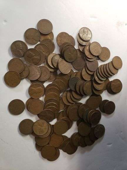 Large Lot Of Wheat Pennies - Trice Auctions