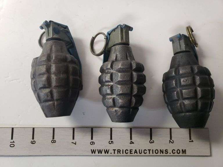 (3) Grenade Replicas - Trice Auctions