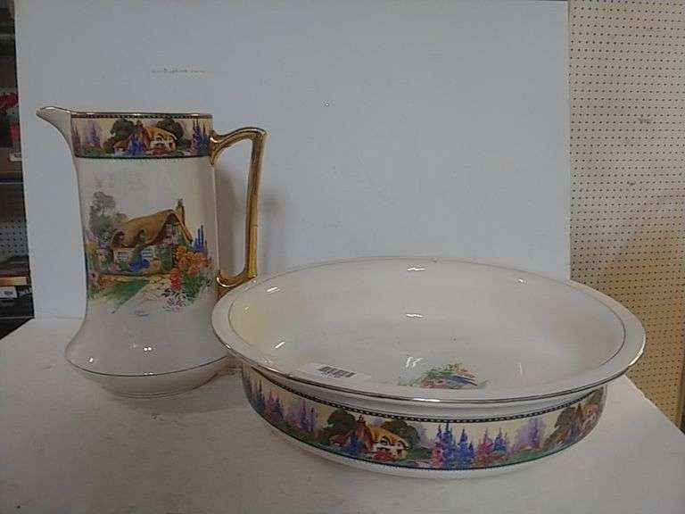 Falcon Ware Made In England Pitcher & Wash Basin - Trice Auctions