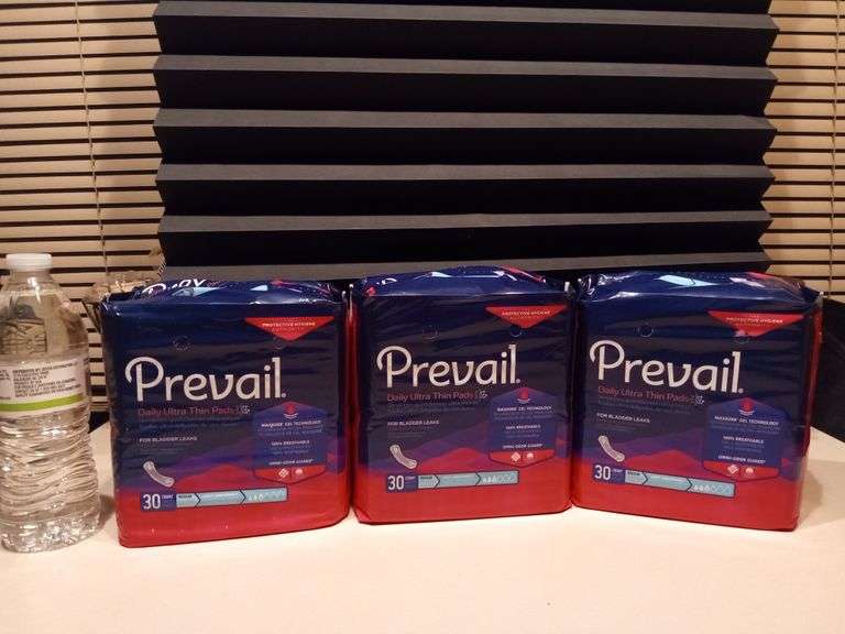 3 Packages in Box - NEW Prevail Daily Ultra Thin Pads - 30 Per Package ...