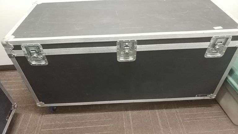 Larger Black storage Boxes On Wheels - Trice Auctions