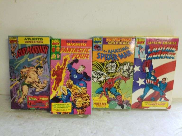 Marvel Video VHS Tapes Including Spiderman, Captain America & More ...