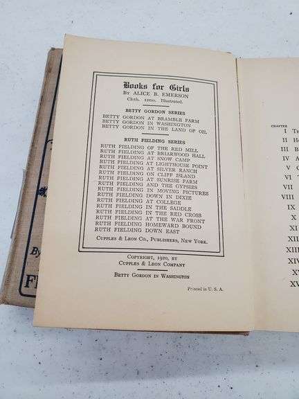 Four Books-Betty Gordon Series 1920 To 1931 - Trice Auctions