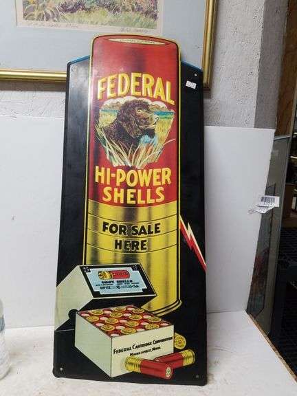Federal High Power Shells Sign - Trice Auctions