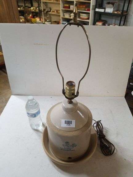 Vintage Ceramic Chicken Feeder Lamp - Trice Auctions