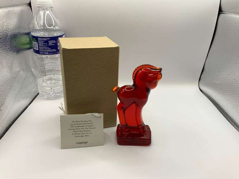Longaberger RARE Limited Edition Heisey Co. Ruby Red Standing Colt ...