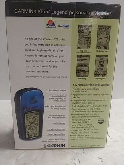 eTrex Garmin Legend GPS - Trice Auctions