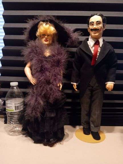 Vintage Groucho Marx Doll (1983) & Mae West Doll (1982) - Trice Auctions