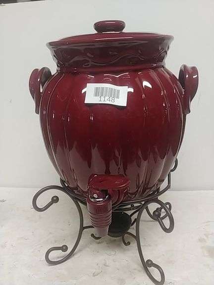 Celebrating Home Berry Stoneware Beverage Dispenser - Trice Auctions