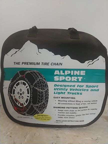 Alpine Sport Tire Chains For SUV & Light Trucks - Trice Auctions
