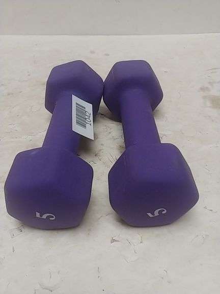 Purple 5 lb Hand Weights - Trice Auctions